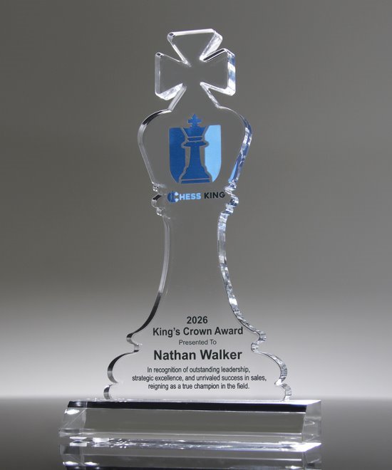 Acrylic Chess King Trophy | Edco Awards