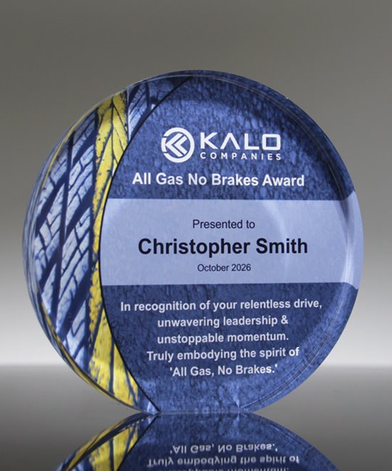 Acrylic Tire Tread Award | Tire Trophy | Edco Awards