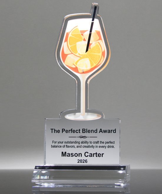 Acrylic Cocktail Award | Spritz Cocktail Trophy | Edco Awards