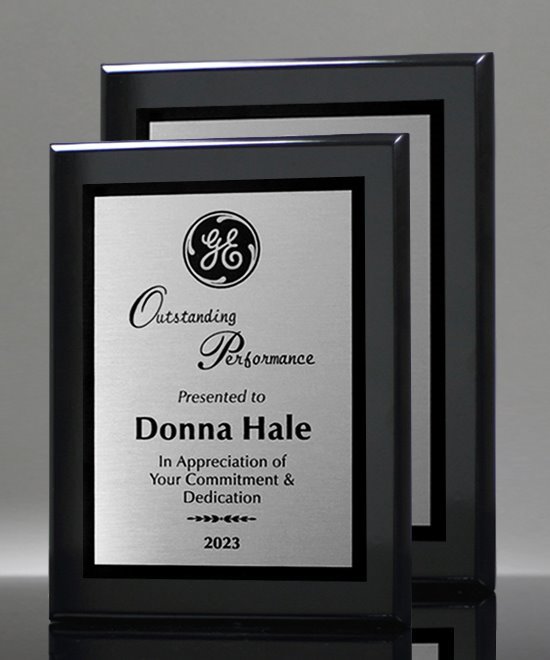 Black Piano Award Plaque - Silver Plate | Edco Awards