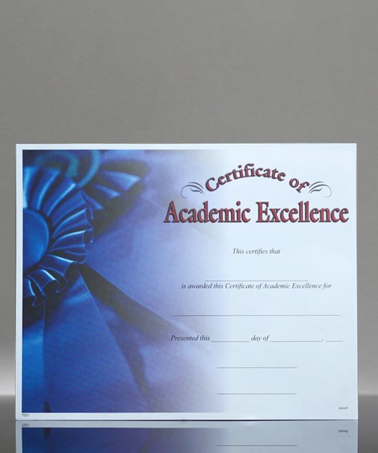 Photo-Image Certificate of Academic Excellence | Edco Awards
