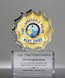 Gold Police Badge Acrylic Trophy | Edco Awards