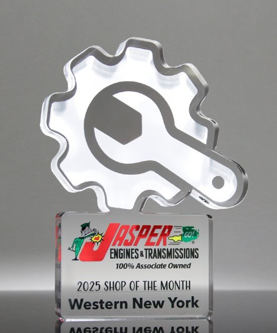 Acrylic Gear Wrench Trophy - Full Color | Edco Awards