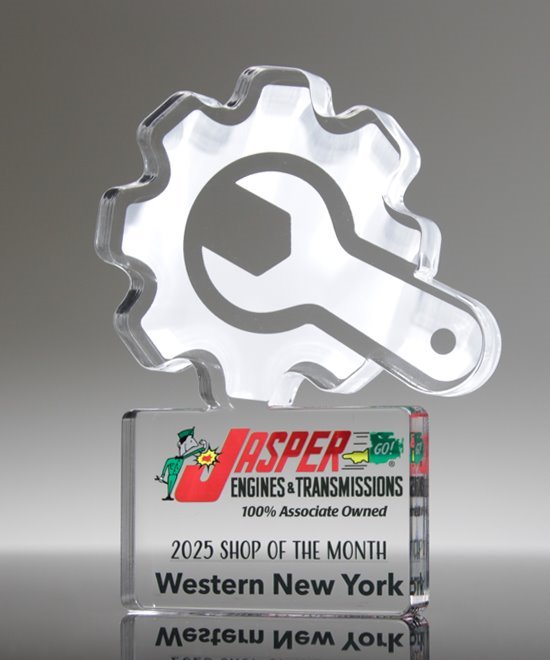 Acrylic Gear Wrench Trophy - Full Color | Edco Awards