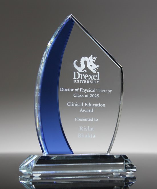 Starfire Crystal Blue Flare Award | Edco Awards