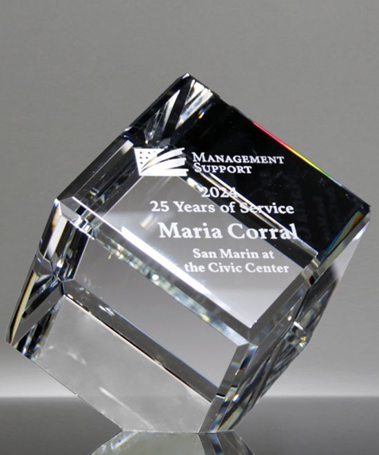 Crystal Super Cube Award | Edco Awards