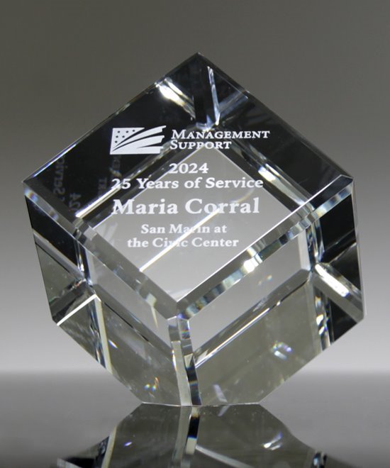 Crystal Super Cube Award | Edco Awards