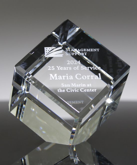 Crystal Super Cube Award | Edco Awards