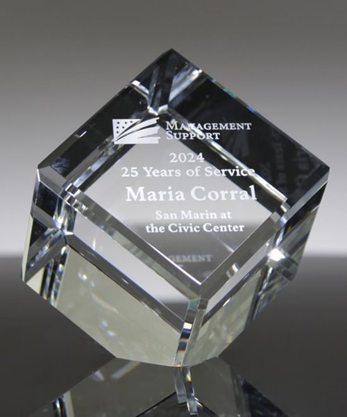 Crystal Super Cube Award | Edco Awards