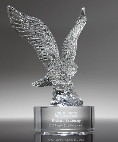 Soaring Prism Eagle Clear Crystal Award | 140202 | Edco Awards