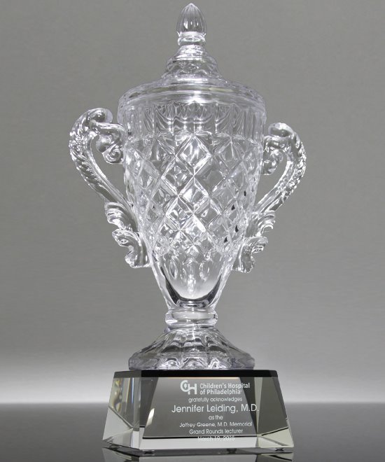 Ornate Clear Crystal Cup Trophy | Edco Awards