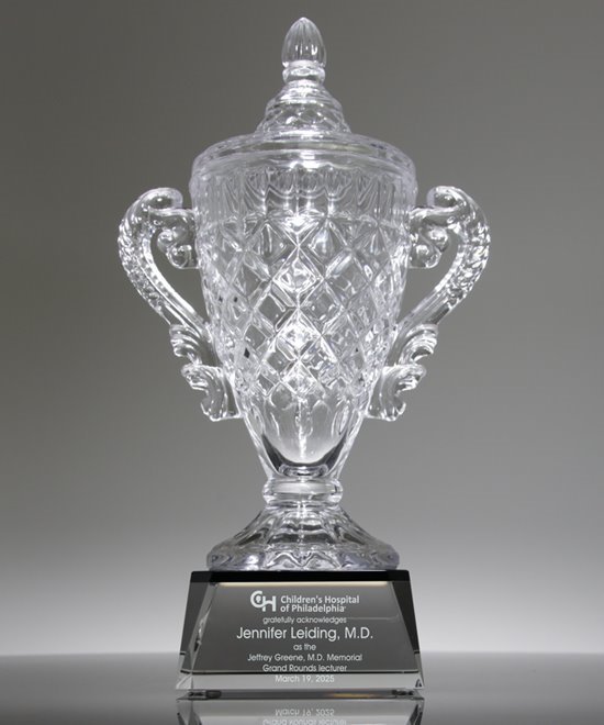 Ornate Clear Crystal Cup Trophy | Edco Awards