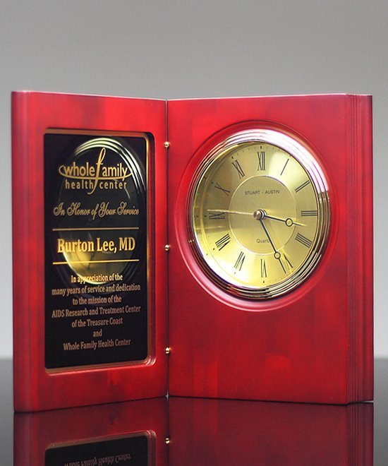Rosewood Book Clock Award | Edco Awards