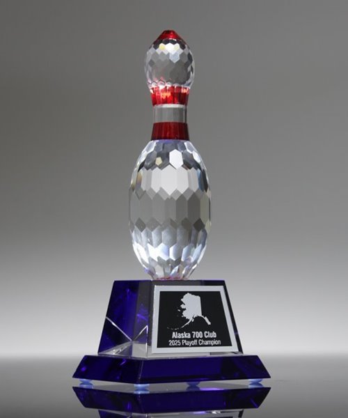 Premium Bowling Pin Crystal Award | Edco Awards
