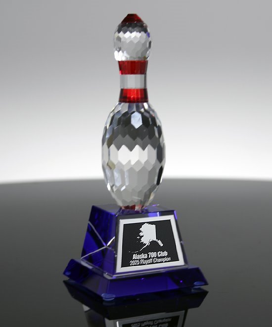 Premium Bowling Pin Crystal Award | Edco Awards