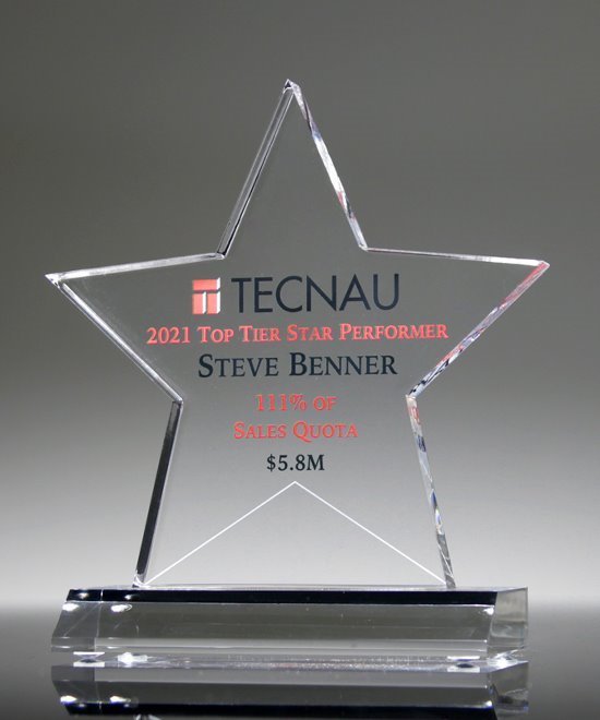 Excellence Star Award with Full Color Imprint | Edco Awards