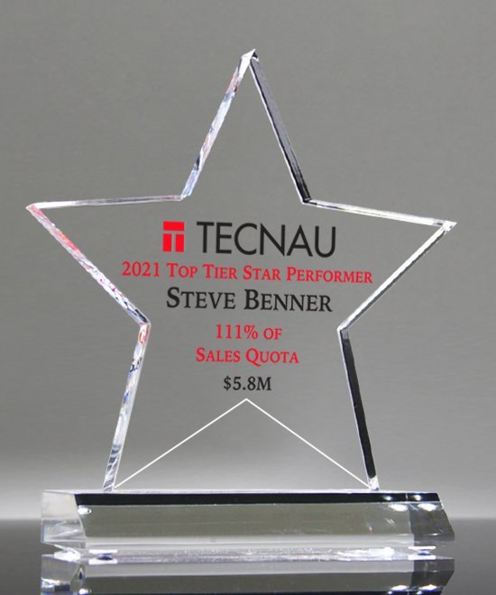 Excellence Star Award with Full Color Imprint | Edco Awards