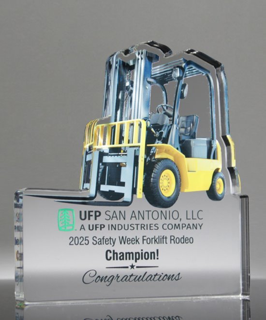 Acrylic Forklift Paperweight Trophy | Edco Awards
