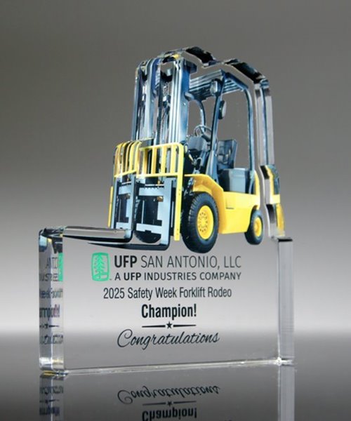 Acrylic Forklift Paperweight Trophy | Edco Awards
