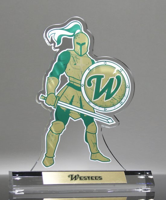 Acrylic Knight Mascot Trophy | Edco Awards