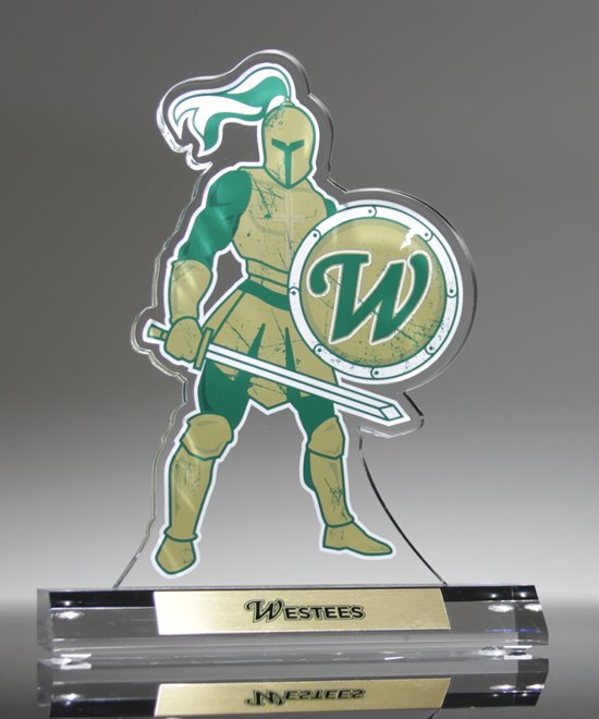 Acrylic Knight Mascot Trophy | Edco Awards