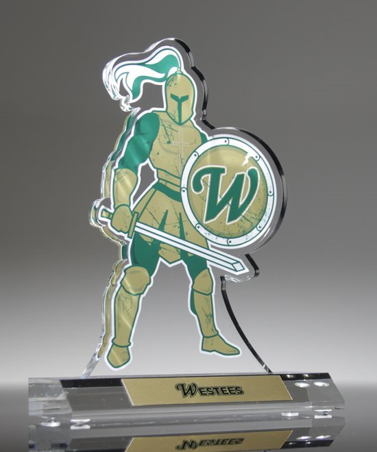 Acrylic Knight Mascot Trophy | Edco Awards
