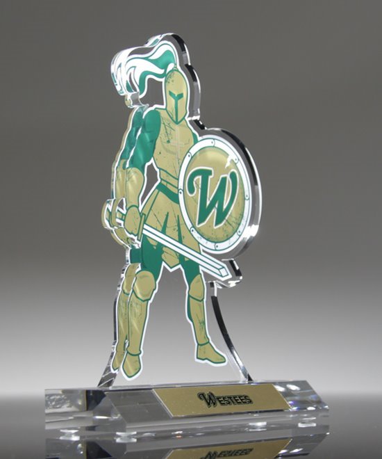 Acrylic Knight Mascot Trophy | Edco Awards