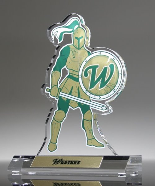 Acrylic Knight Mascot Trophy | Edco Awards