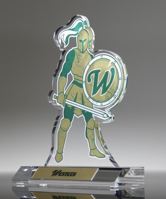Acrylic Knight Mascot Trophy | Edco Awards