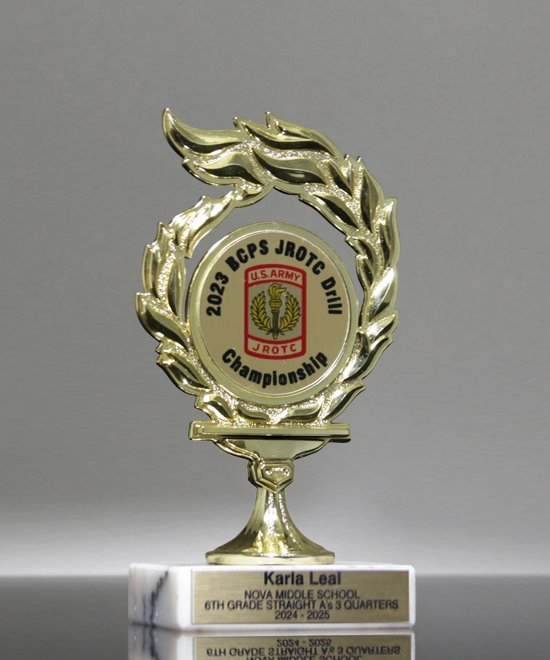 Flame Custom Insert Trophy | Edco Awards