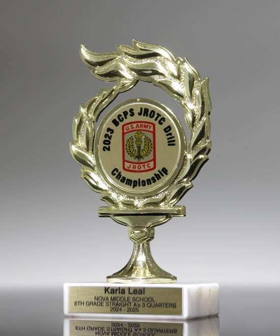 Flame Custom Insert Trophy | Edco Awards