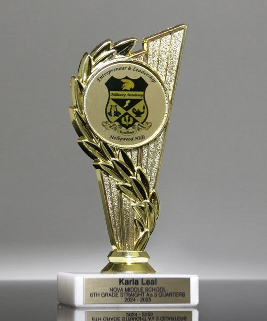 Victory Wreath Custom Insert Trophy | Edco Awards