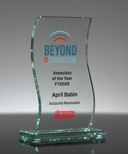 Jade Glass Wave Full Color Award | Edco Awards