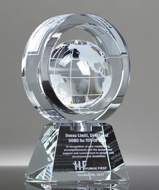 Crystal In-Motion Global Ring Award | 7140, 7164 | Edco Awards