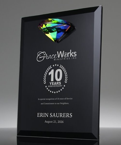 Prismatic Crystal Diamond Plaque Award | Edco Awards