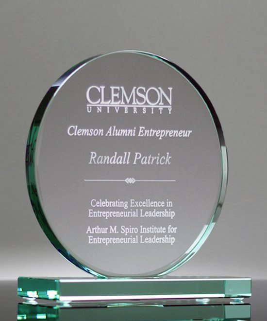 Classic Jade Glass Circle Award - Large Size | Edco Awards