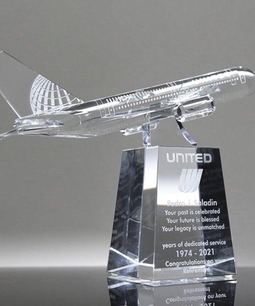 Boeing Airplane Crystal Award | Edco Awards
