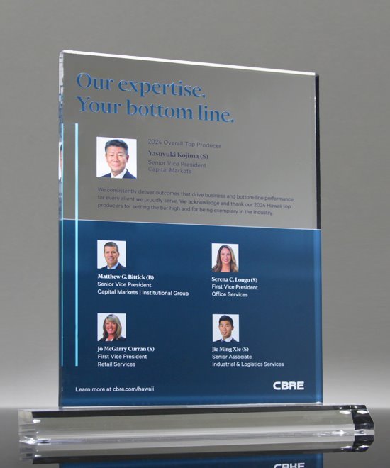 Classic Acrylic Rectangle on Base Award | Edco Awards