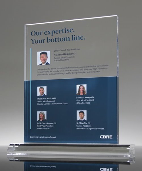 Classic Acrylic Rectangle on Base Award | Edco Awards