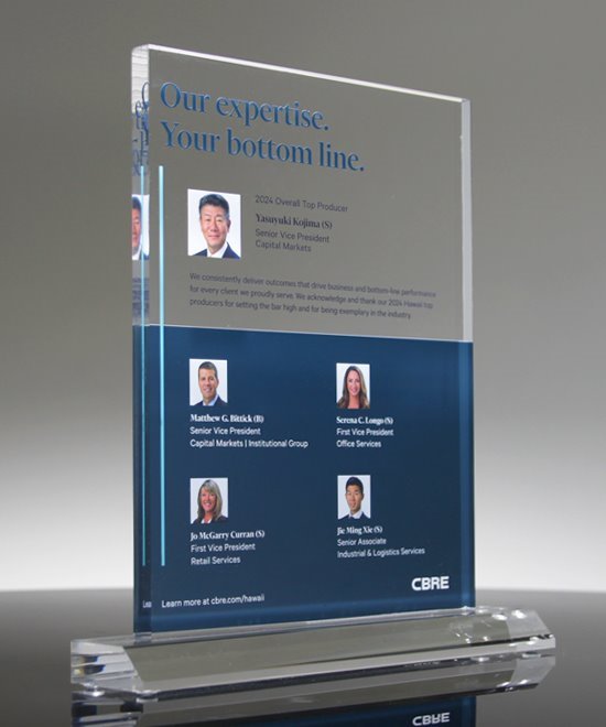 Classic Acrylic Rectangle on Base Award | Edco Awards