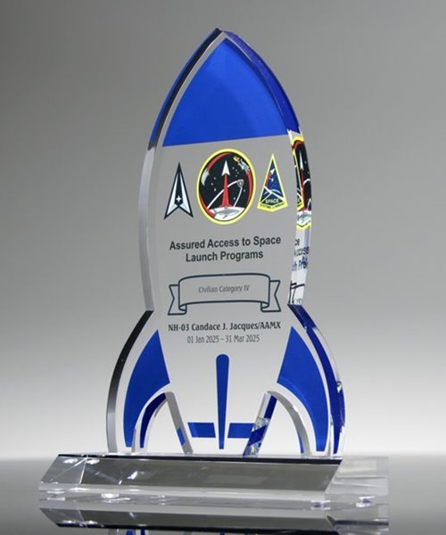 Acrylic Space Rocket Award | Edco Awards