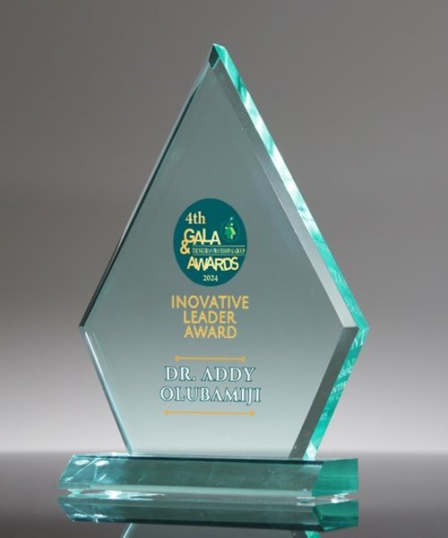 Jade Acrylic Diamond Award - UV Printed | Edco Awards