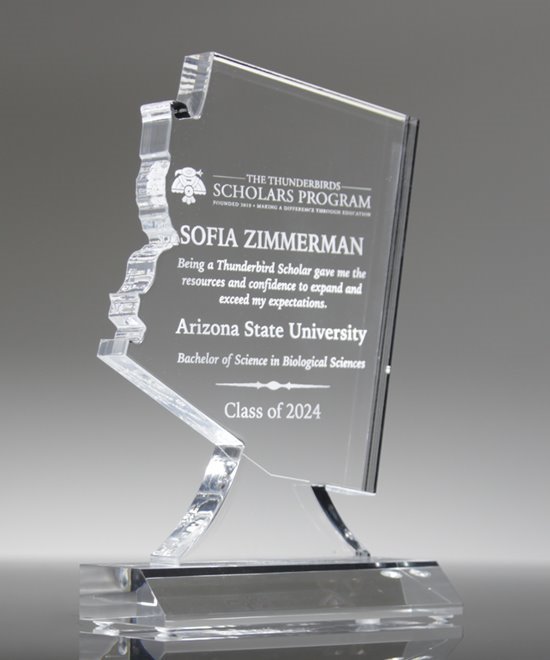 Arizona Acrylic State Shape Trophy | Edco Awards