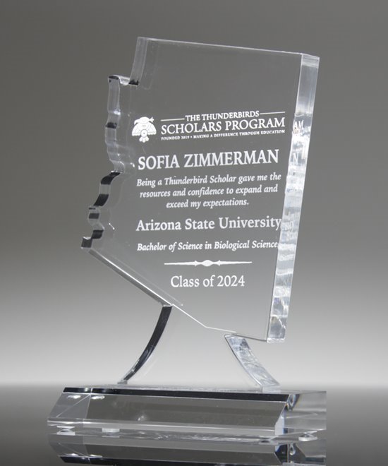 Arizona Acrylic State Shape Trophy | Edco Awards