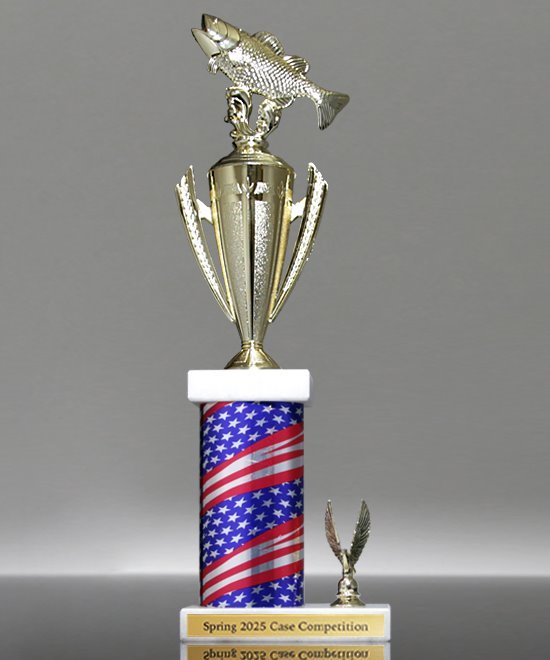 USA Theme Bass Fishing Trophy | Edco Awards
