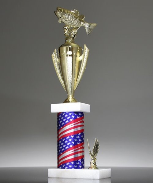 USA Theme Bass Fishing Trophy | Edco Awards