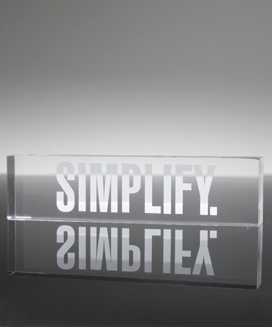 Straight Edge Acrylic Desk Name Block | Edco Awards