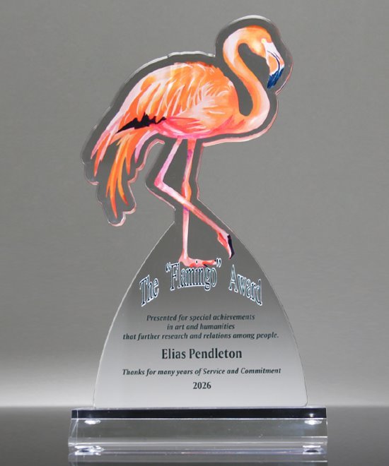 Flamingo Flair Award | Acrylic Flamingo Trophy | Edco Awards