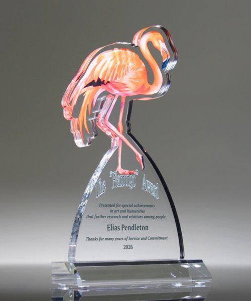 Flamingo Flair Award | Acrylic Flamingo Trophy | Edco Awards