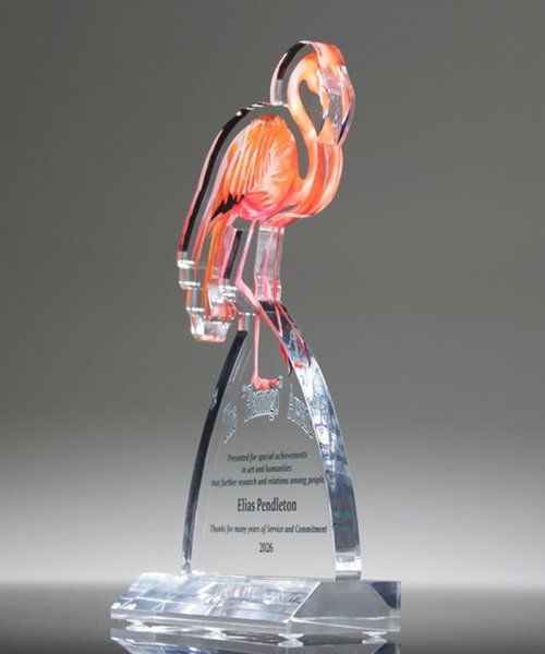 Flamingo Flair Award | Acrylic Flamingo Trophy | Edco Awards